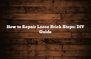 How to Repair Loose Brick Steps: DIY Guide - Pioneer General Co